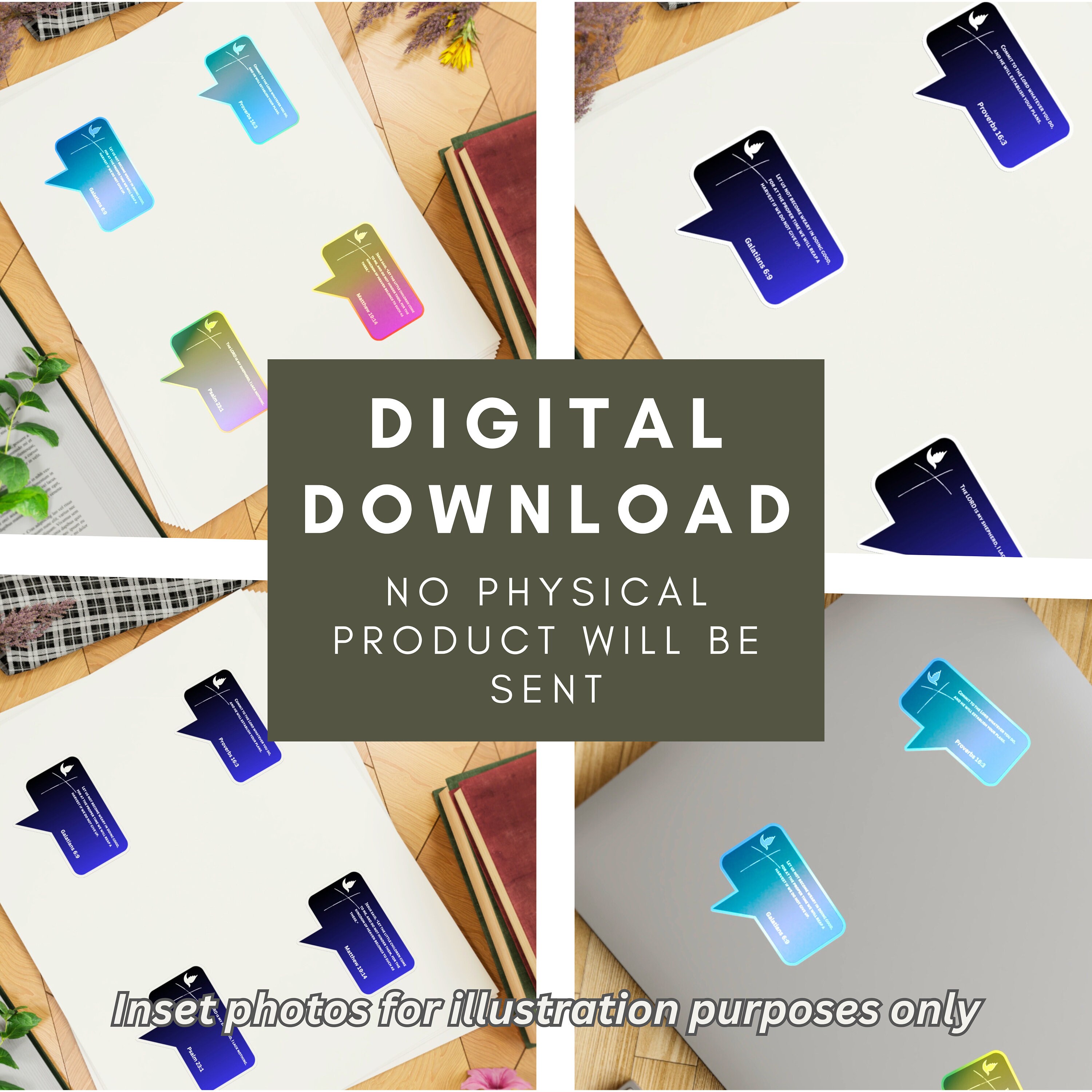 201 Most Popular Bible Verses, Printable Digital Stickers, Daily Word ...