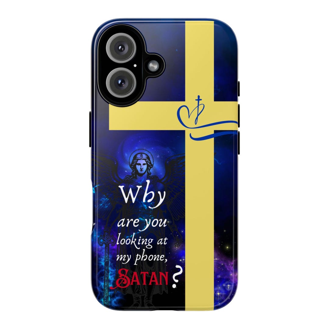 Christian Phone Case Funny Archangel Michael Samsung Galaxy S24 S23 S22 ...