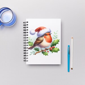 Christmas ROBINS Clipart PNG 15 Cute Whimsical Winter Robin Holiday ...