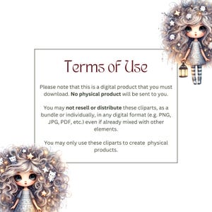 White Winter GIRL Clipart PNG 15 Cute Whimsical Doll Christmas Holiday ...