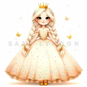 Vanilla Sprinkles Princess Gnome Clipart - Cupcake Topper Fantasy Art ...