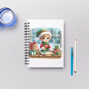 Santa's ELVES Gift Wrapping Clipart PNG 15 Cute Whimsical Christmas ...