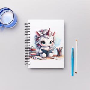 Back to School UNICORN Clipart PNG 15 Cute Baby Student Unicorn Junk ...