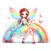 Rainbow Fairy Clipart - Vibrant Fantasy Art, Pastel Watercolor ...