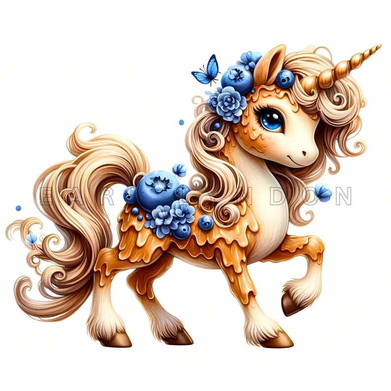 Peanut Butter Jelly Dragon Clipart - Unicorn Fantasy Art, Watercolor ...