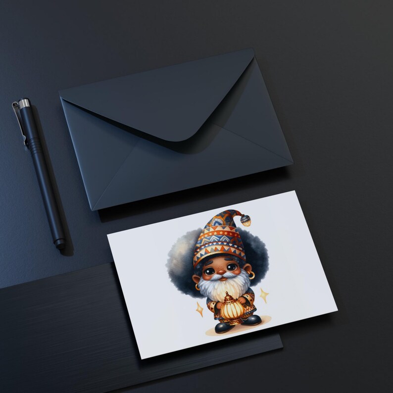 African Gnome Clipart - Black Afro Dwarf Digital Art, Watercolor ...