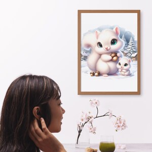 Mama Baby Chipmunk Clipart - Cute Whimsical Christmas Fantasy Art ...