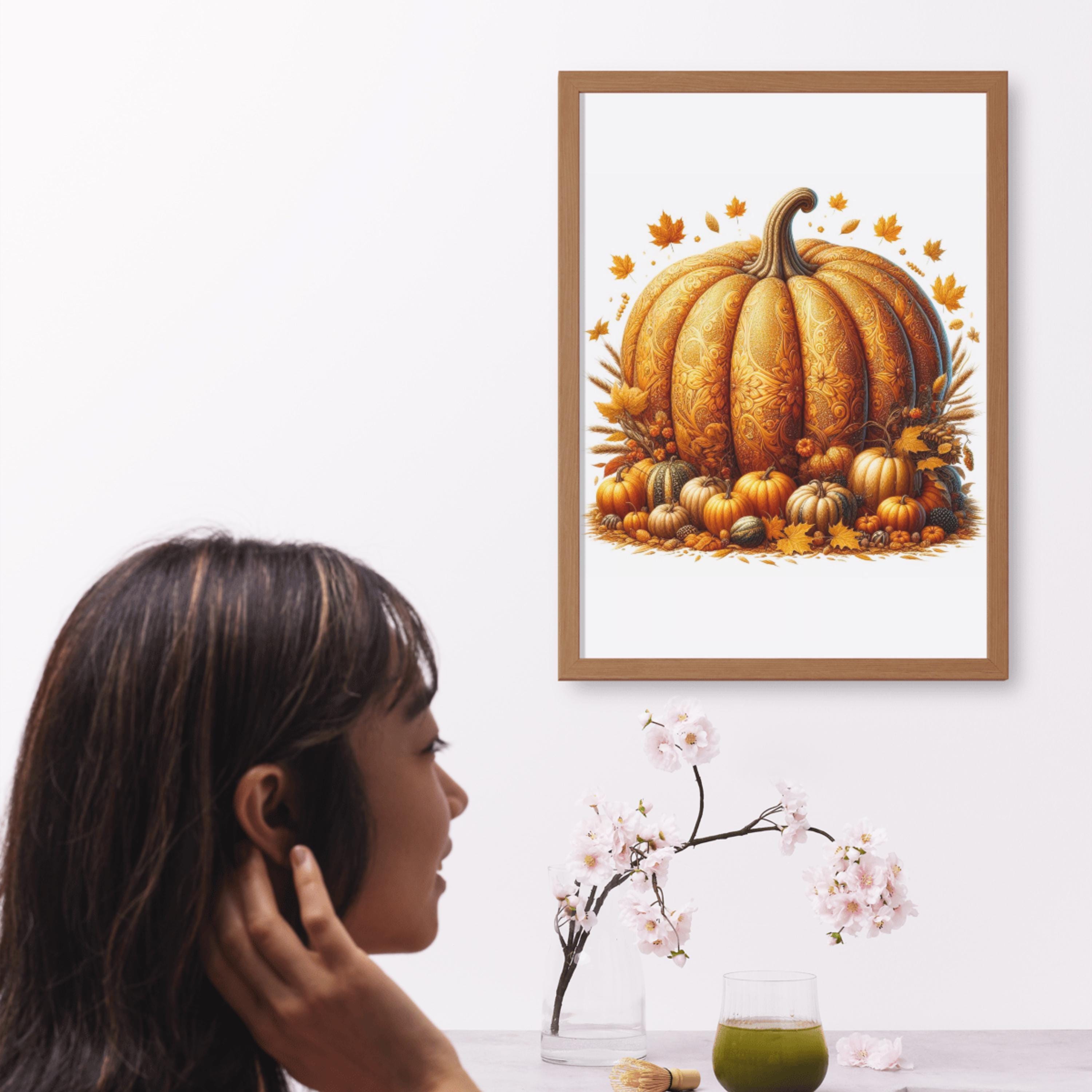 Autumn PUMPKIN Harvest PNG 15 Cute Whimsical Pumpkin Halloween Holiday ...