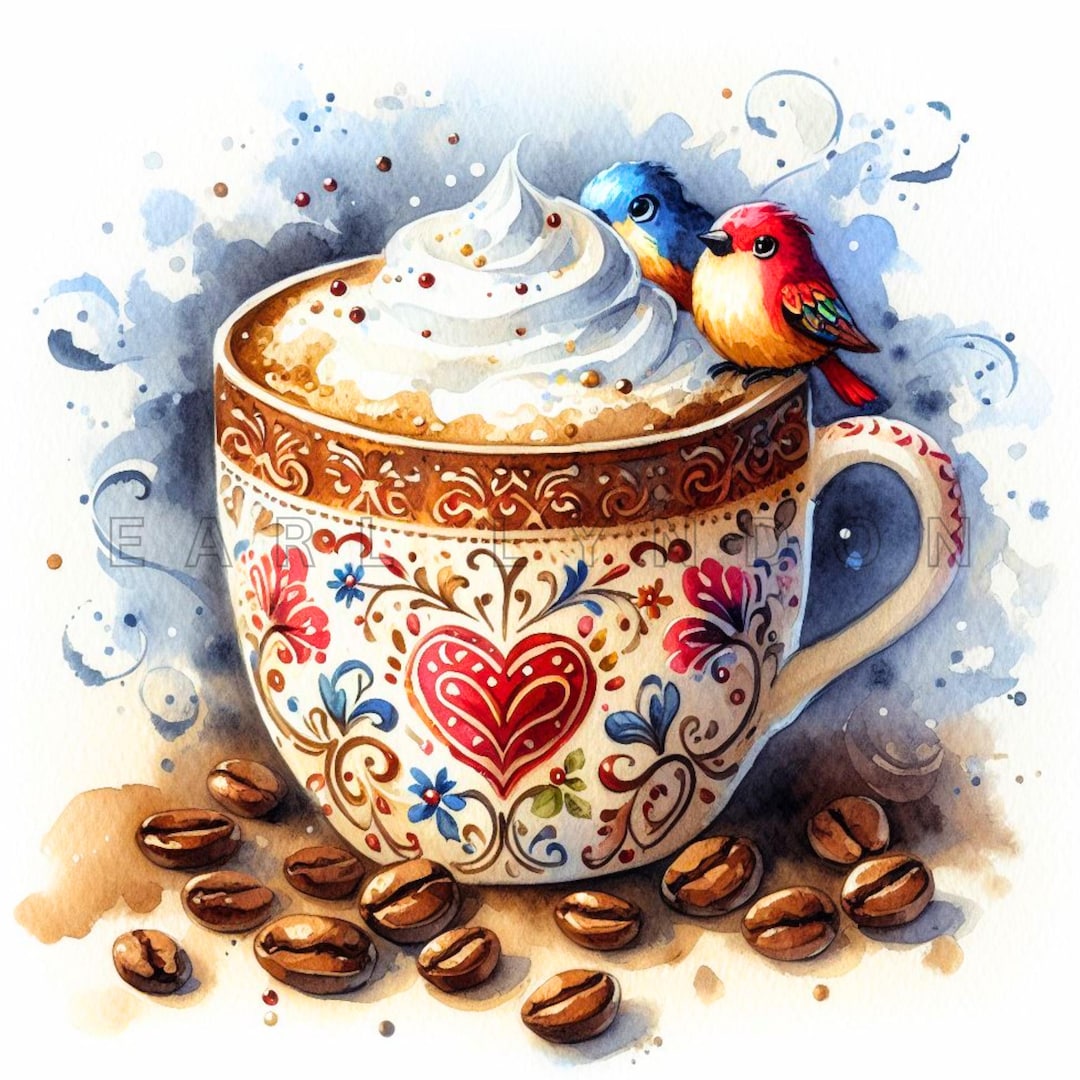 Valentine Hot Drink Mug Clipart PNG 15 Whimsical Lovers Hot Chocolate ...