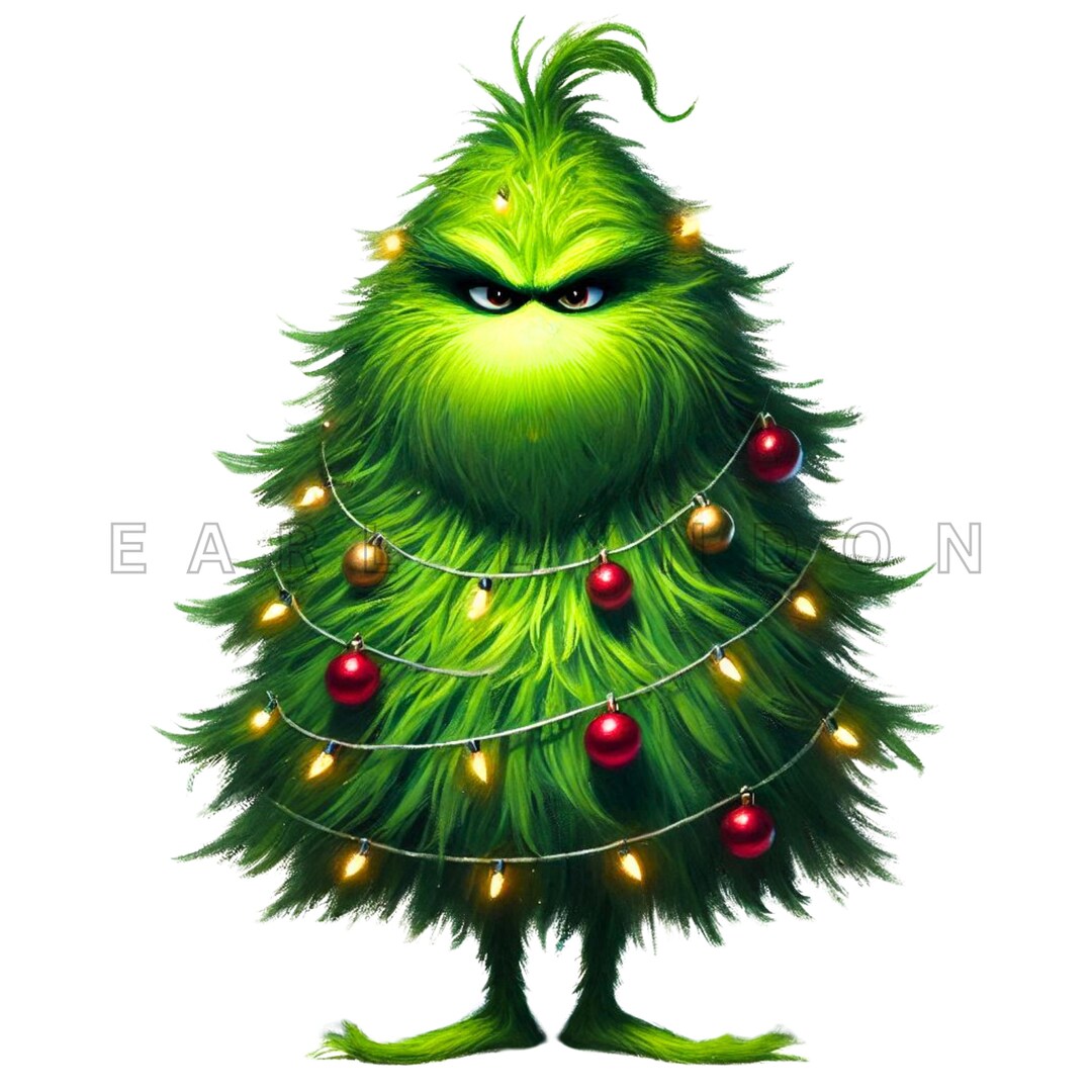 Monster Christmas Tree Clipart JPG Set of 15, Monster Pretending as a ...