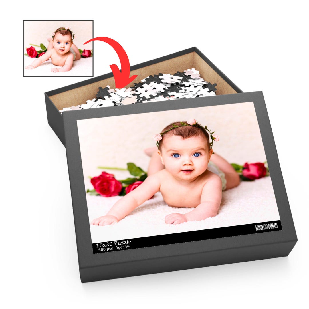 Personalized Baby Photo Puzzle, Custom Picture Jigsaw, Gift for New ...