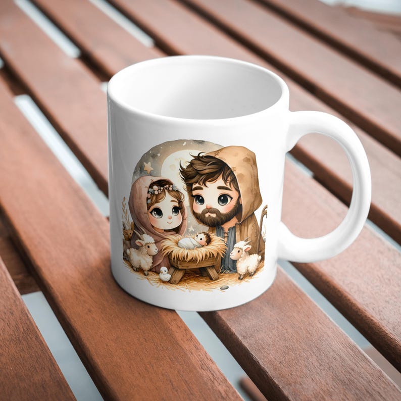 NATIVITY Scene Clipart PNG 15 Whimsical Christmas Family Story Clipart Holiday Digital Art ...