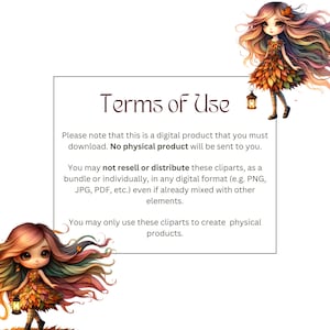 Bewitching Autumn GIRL PNG 15 Cute Whimsical Anime Doll Holiday Clipart ...