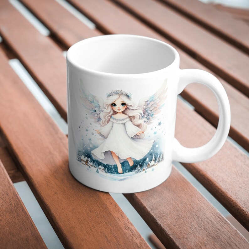 Snow Guardian ANGEL Clipart PNG 15 Cute Whimsical Christmas Holiday ...