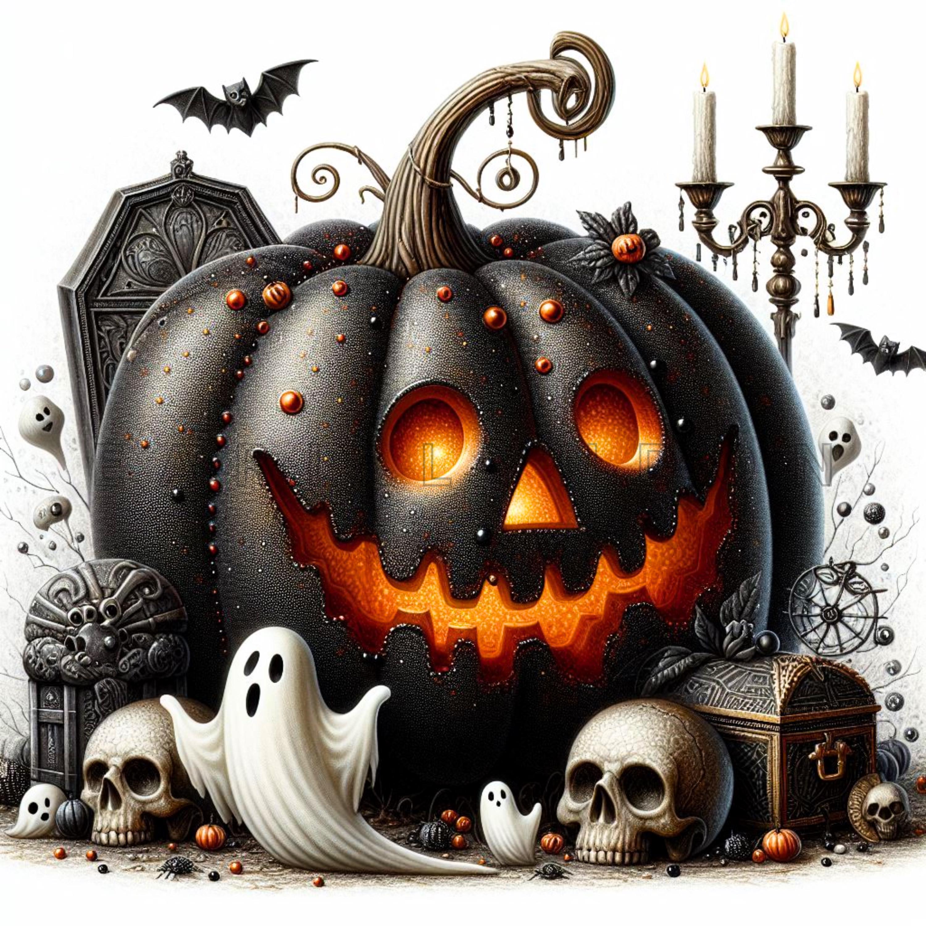 Halloween PUMPKIN Devil PNG 15 Cute Whimsical Pumpkin Halloween Holiday ...