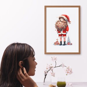 Whimsical SANTA Clipart PNG 15 Cute Santa Claus Christmas Holiday ...