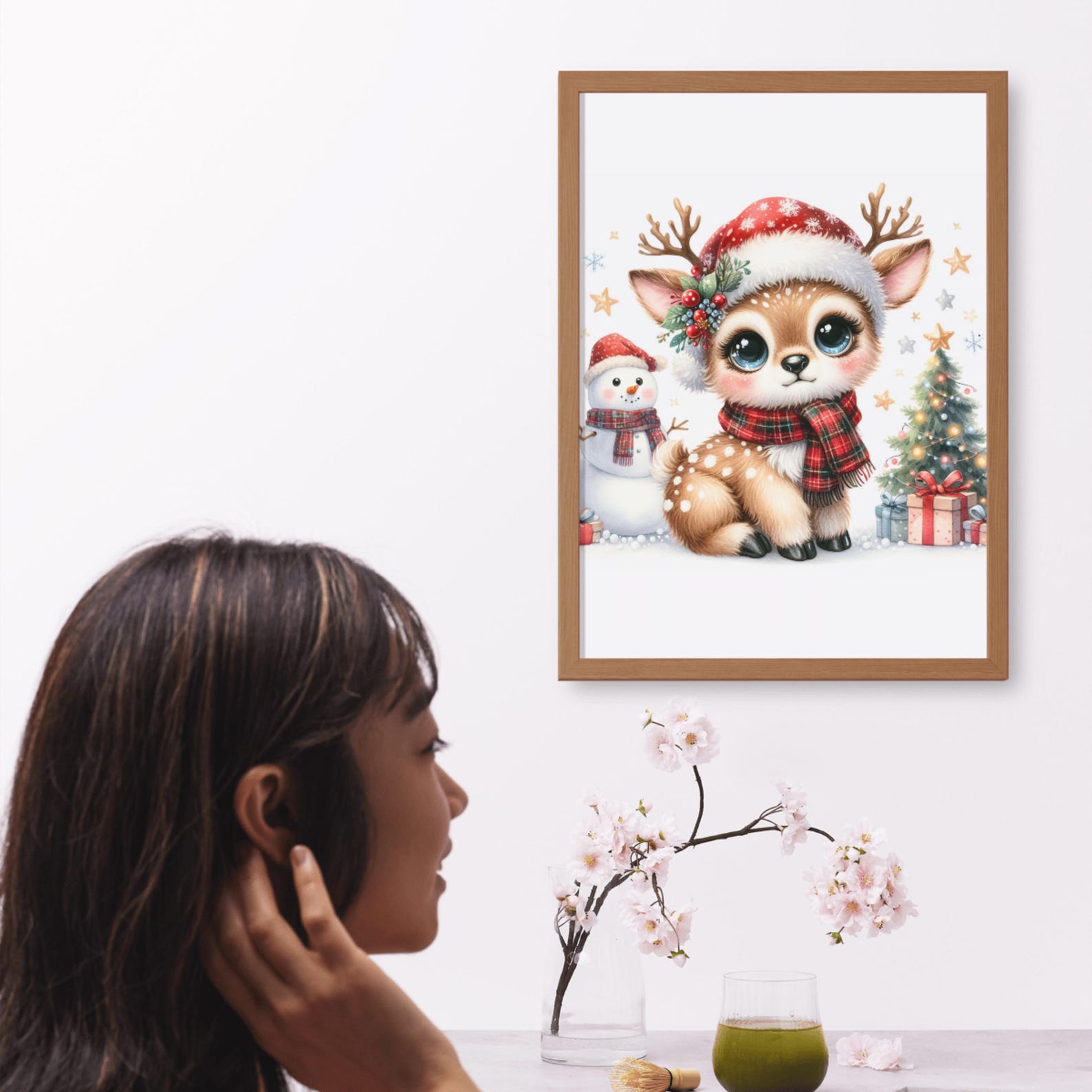 Baby REINDEER Clipart PNG 15 Cute Whimsical Christmas Holiday Clipart ...