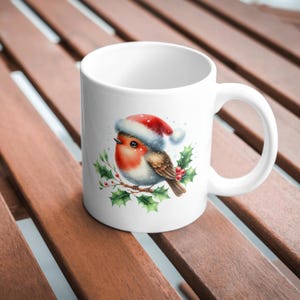 Christmas ROBINS Clipart PNG 15 Cute Whimsical Winter Robin Holiday ...