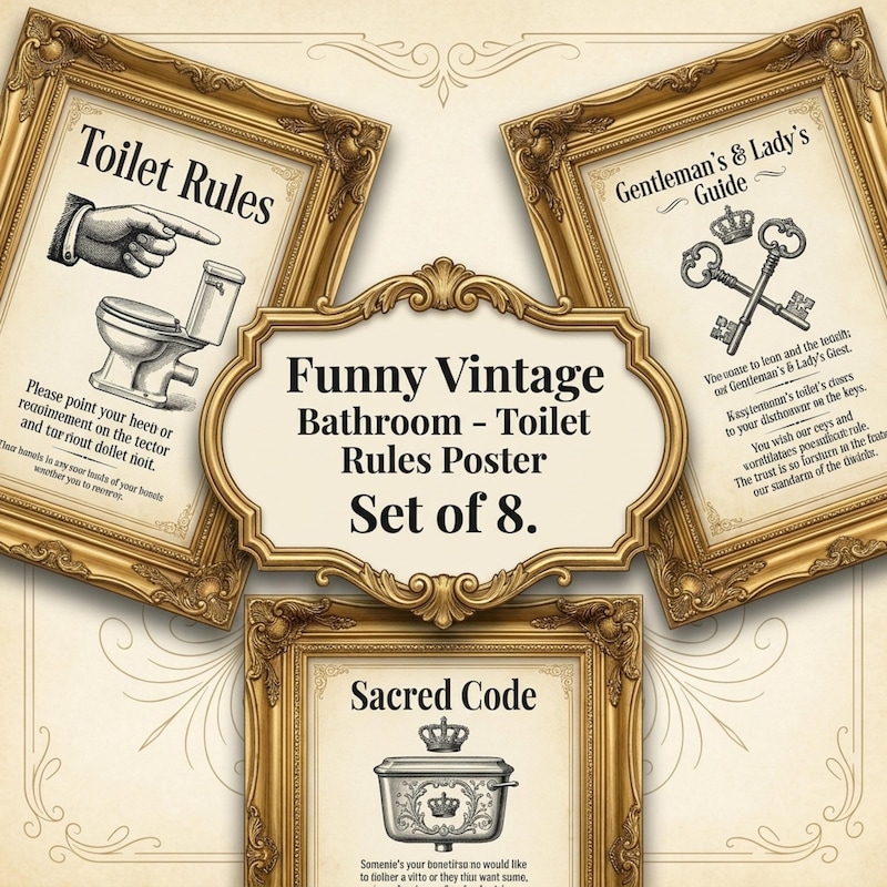 Bathroom Etiquette Poster - Etsy