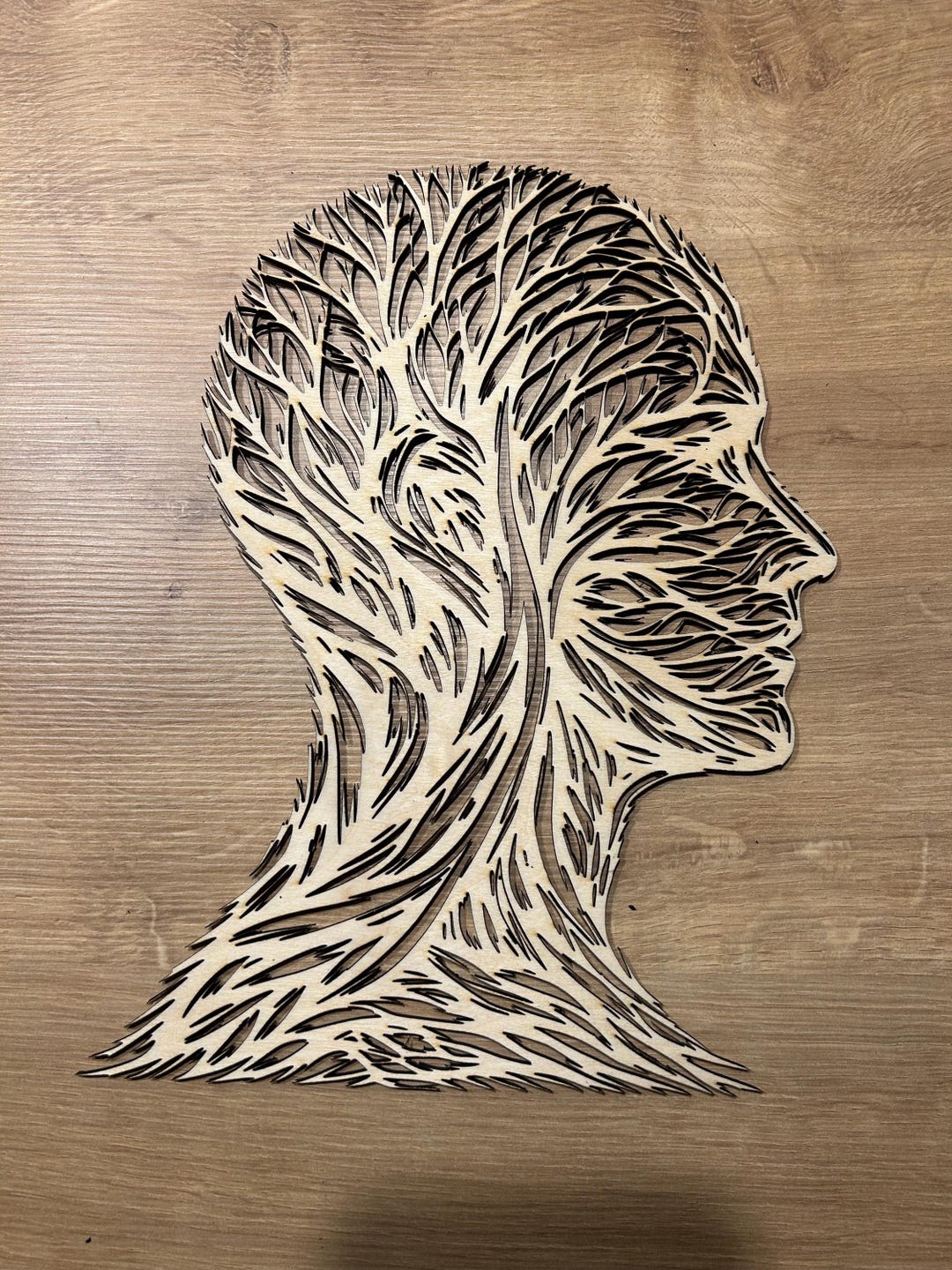DIG0037 Laser File Wall Mural Human Head Human Plywood Wall Murals Head ...