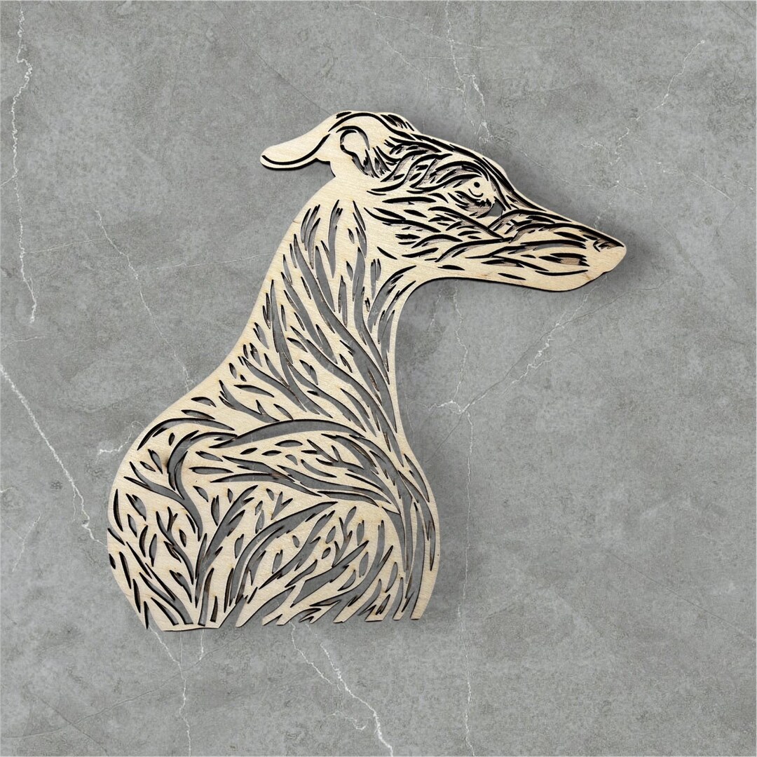 DIG0039 Laser File Wall Mural Dog Greyhound Whippet Wall Murals Dog ...