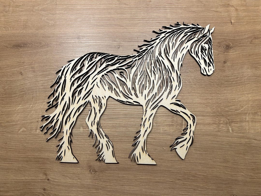 DIG0052 Laserdatei Wandbild Pferd Wall Murals Horse Laser SVG DXF AI ...