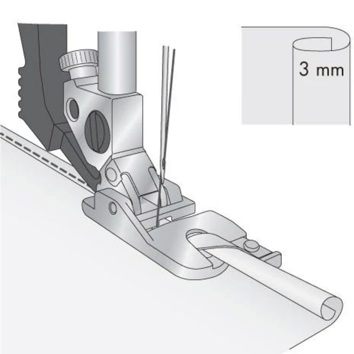 PFAFF 3mm Rolled Hem Foot: Sewing Machine Attachment - Etsy