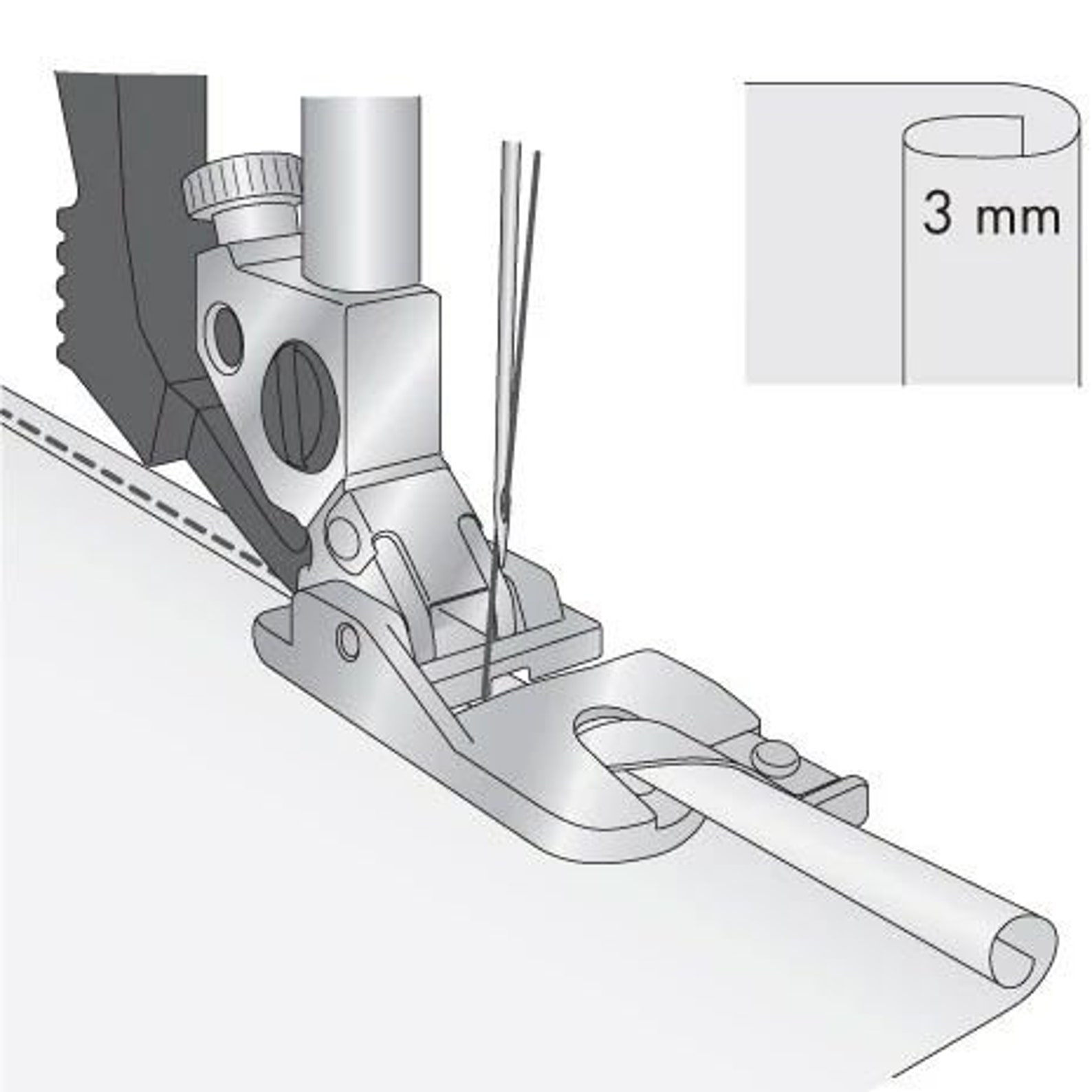 PFAFF 3mm Rolled Hem Foot: Sewing Machine Attachment - Etsy