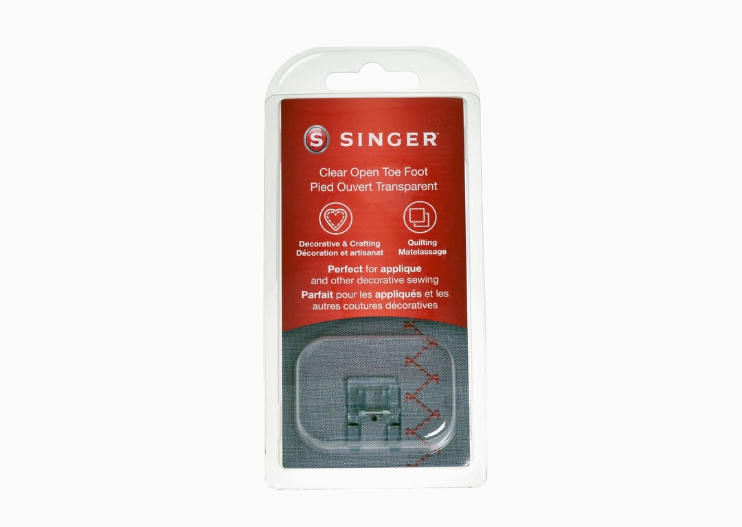 SINGER Sewing Embroidery Machine Presser Foot - SINGER Clear Open Toe ...