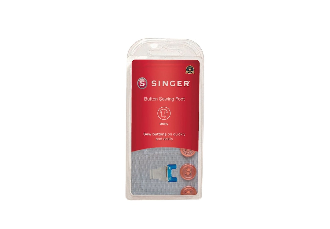 SINGER Sewing Embroidery Machine Button Sewing Foot SINGER Button ...