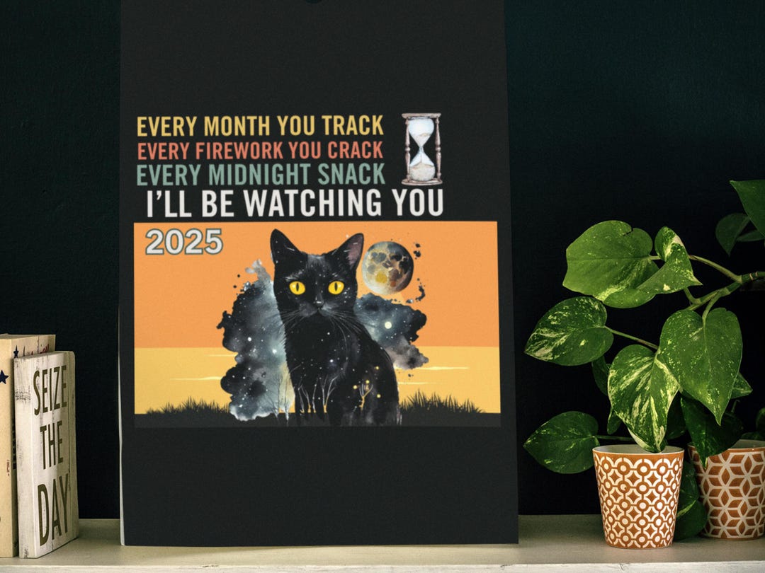 Cat 2025 Wall Calendar Cat Calendar 2025 Calendar Cats Custom 12 Month ...