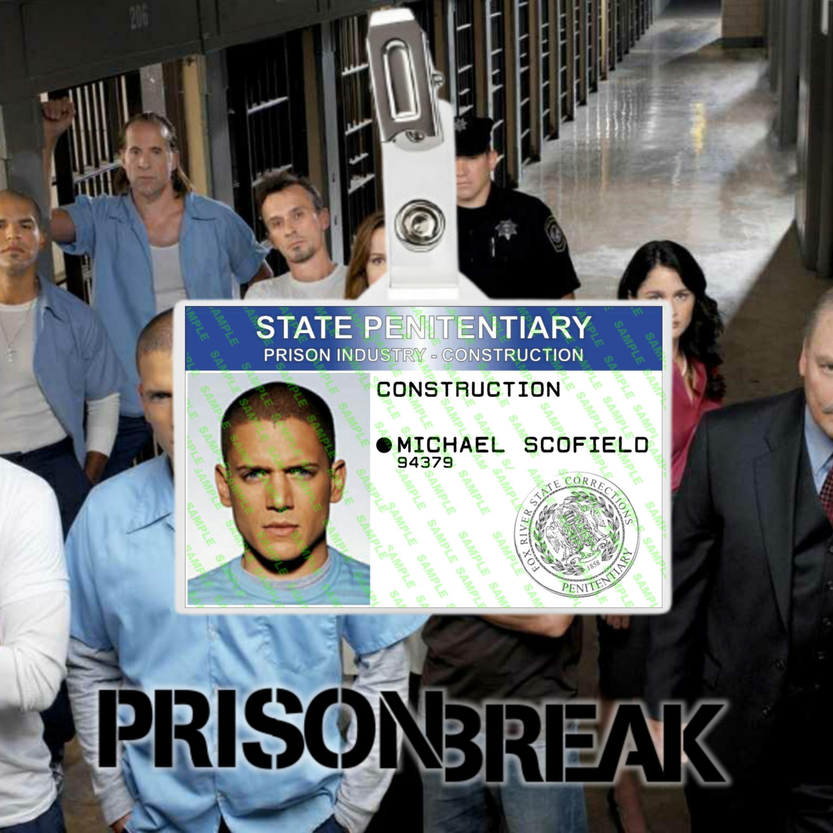 PRINTABLE Michael Scofield Prison Break,memorial, Cosplay, Id Card, Id ...