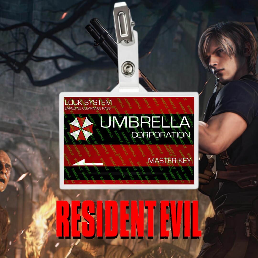 PRINTABLE Umbrella Corp Keycard Resident Evil,memorial, Cosplay, Id ...