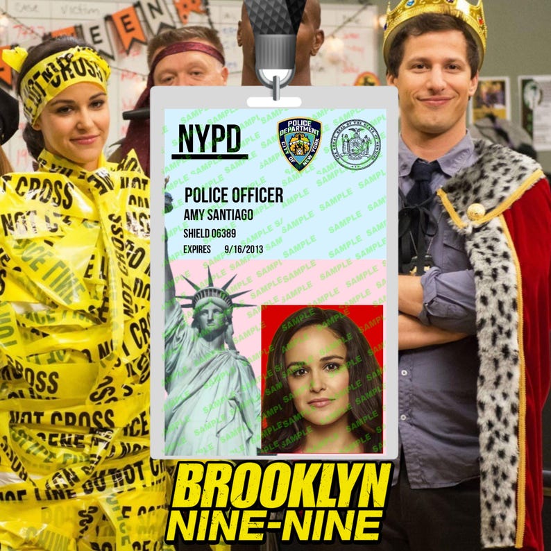 PRINTABLE Amy Santiago Brooklyn 99,memorial, Cosplay, Id Card, Id Badge ...