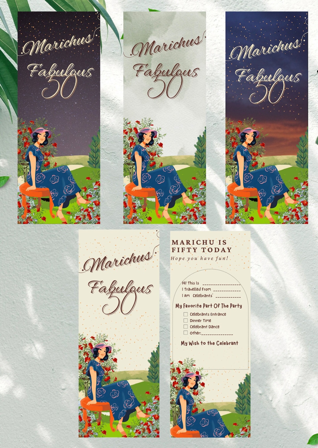 50th Birthday Program Custome Money Envelope Ampao Idea Template - Etsy