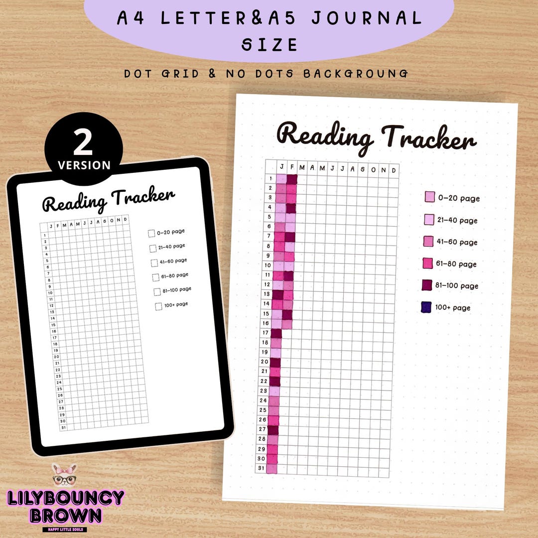 Reading Tracker Printable Journal Page - Daily Reading Log & Page ...
