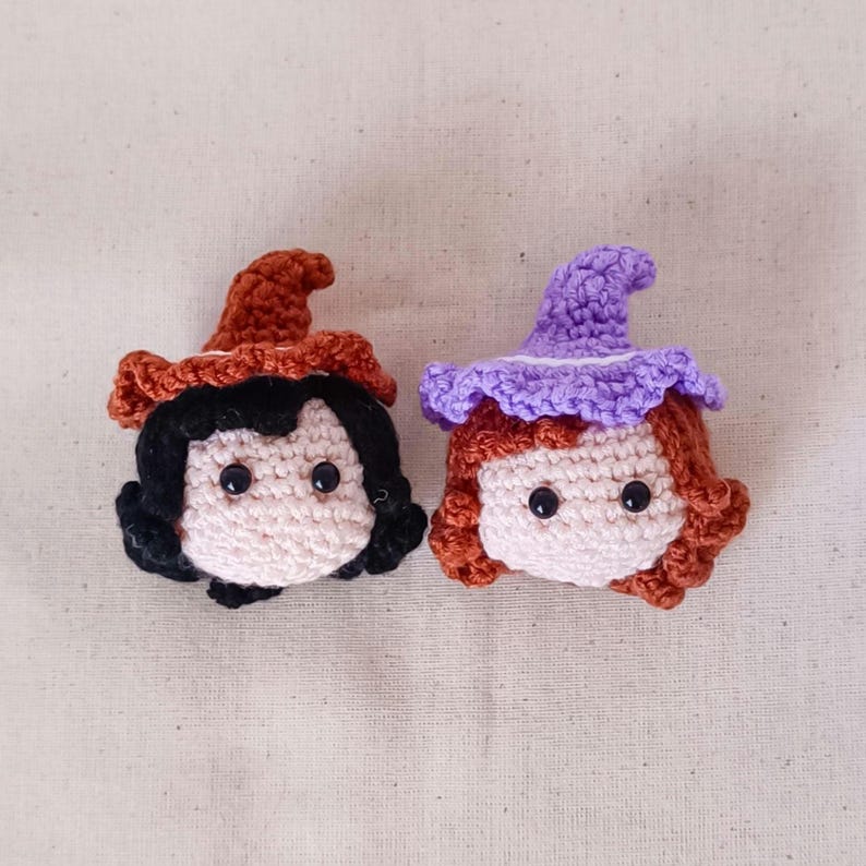 PDF Pattern: Crochet Witch Girl Keychain | Adorable Halloween Amigurumi ...