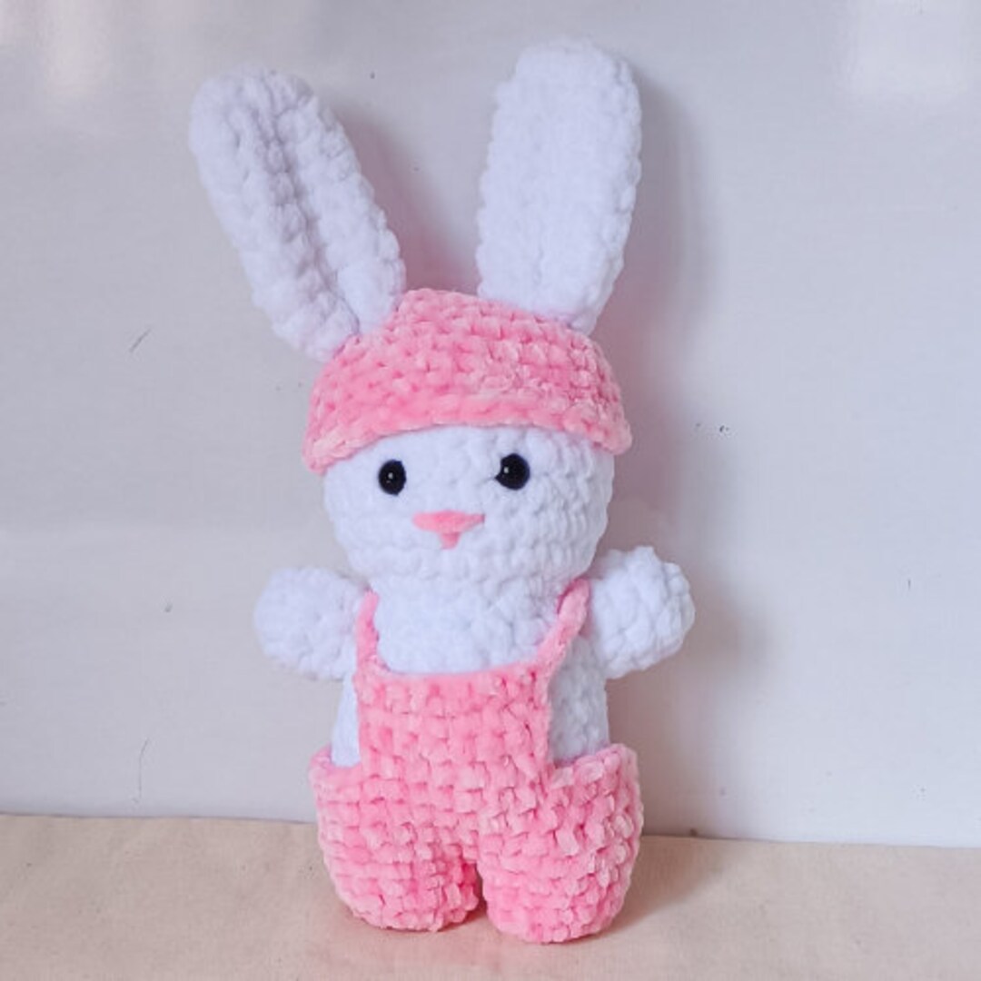 Crochet Baby Bunny Plushie Pdf Pattern Cute Baby Pink Dress and Hat ...