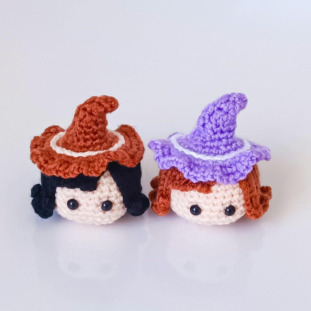 PDF Pattern: Crochet Witch Girl Keychain | Adorable Halloween Amigurumi ...