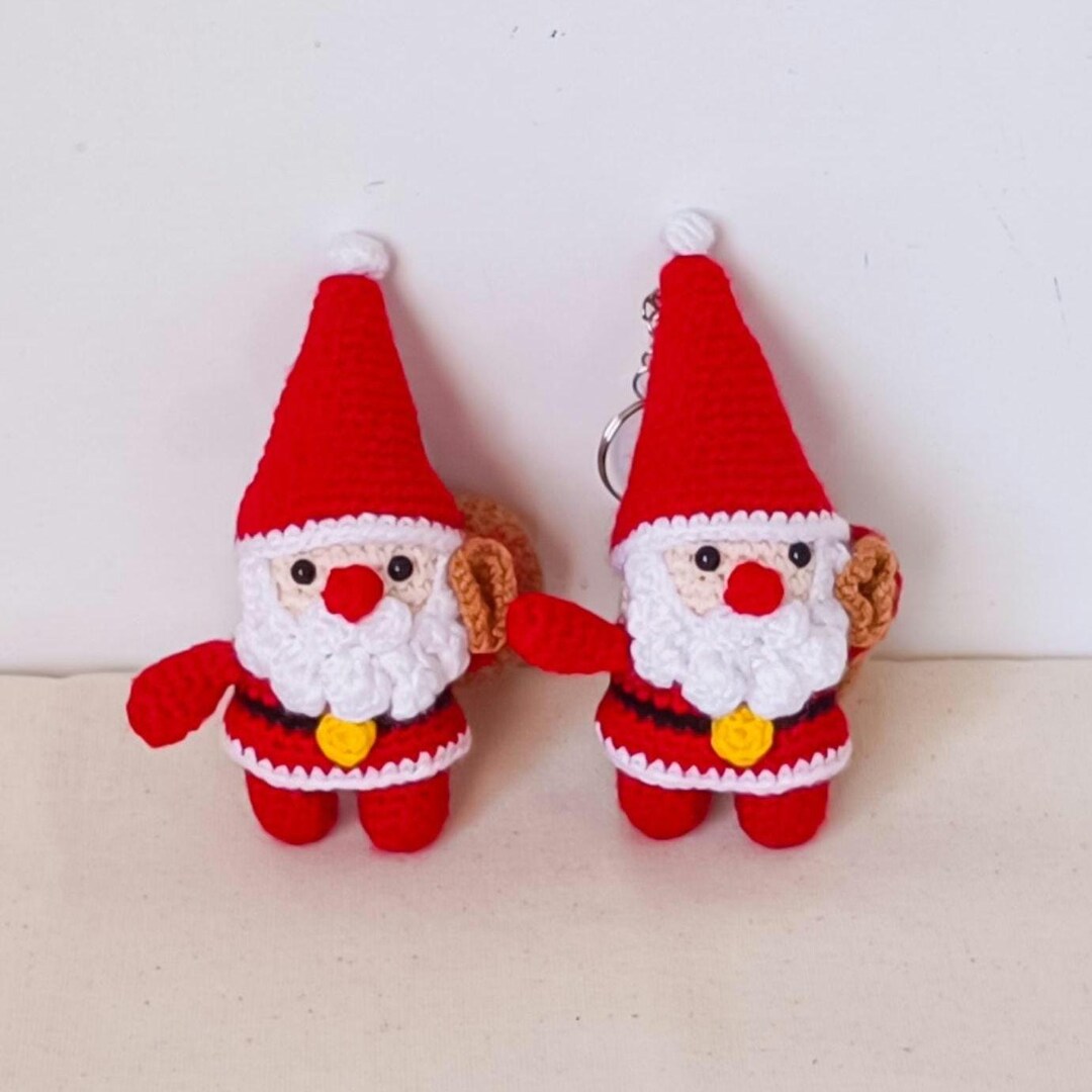 PDF Pattern: Crochet Santa Claus Keychain | Handmade Christmas Gift - Etsy