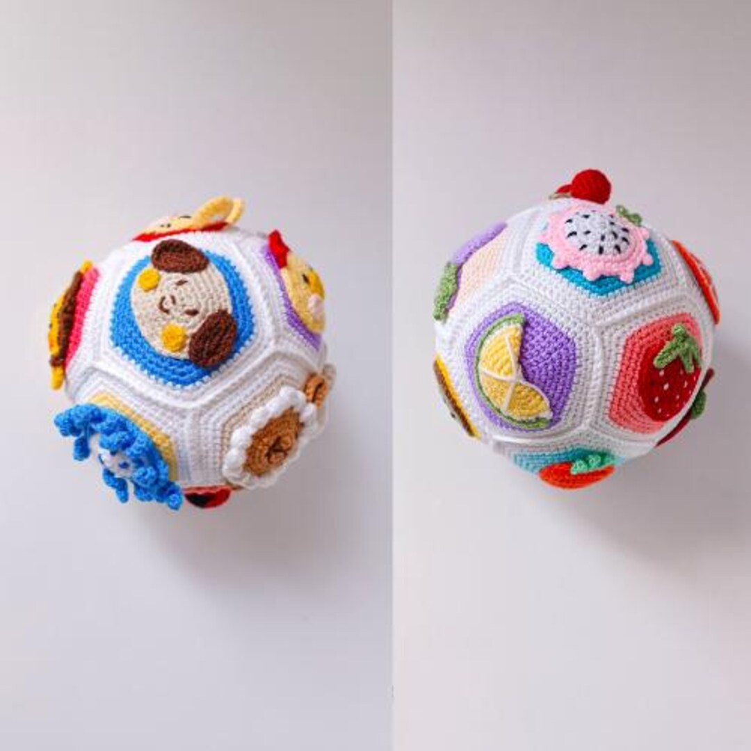 Pdf Pattern:educational Crochet Baby Ball Patterns Animal & Fruit ...