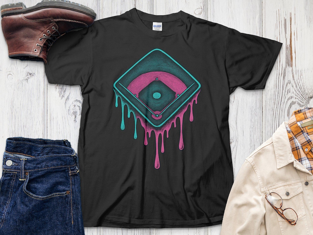 Baseball Drip T-shirts, Dripping Baseball Field, Baseball Lover Tee ...