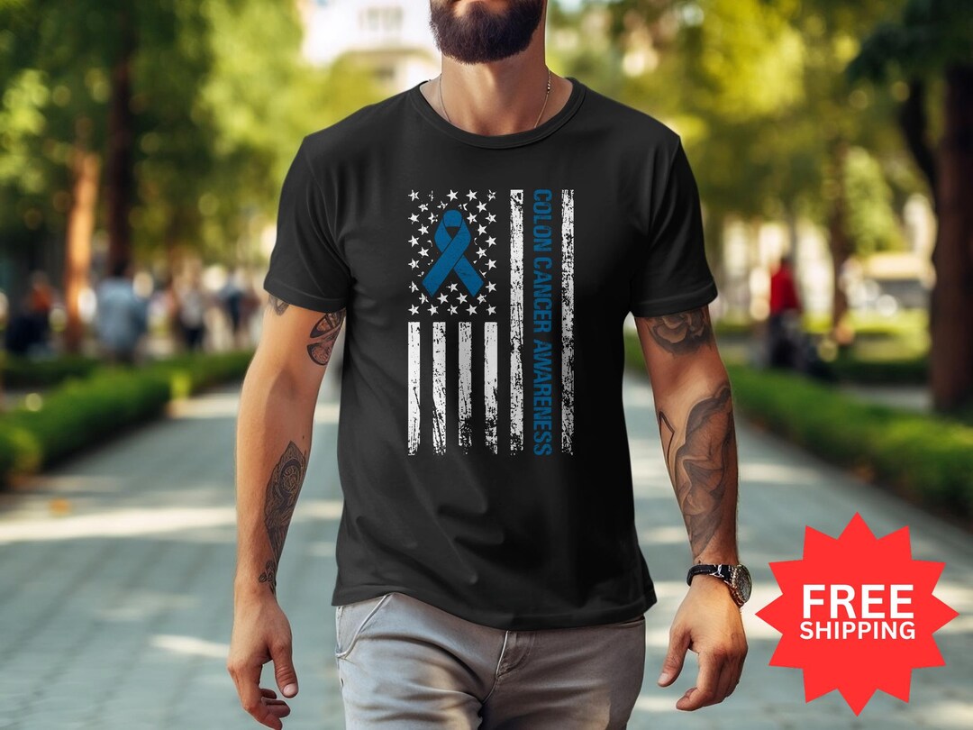 Colon Cancer Awareness Shirt, Colon Cancer Shirt, Cancer Support Shirts ...