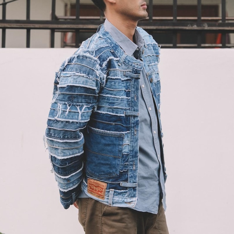 Mens Patchwork Jacket - Etsy