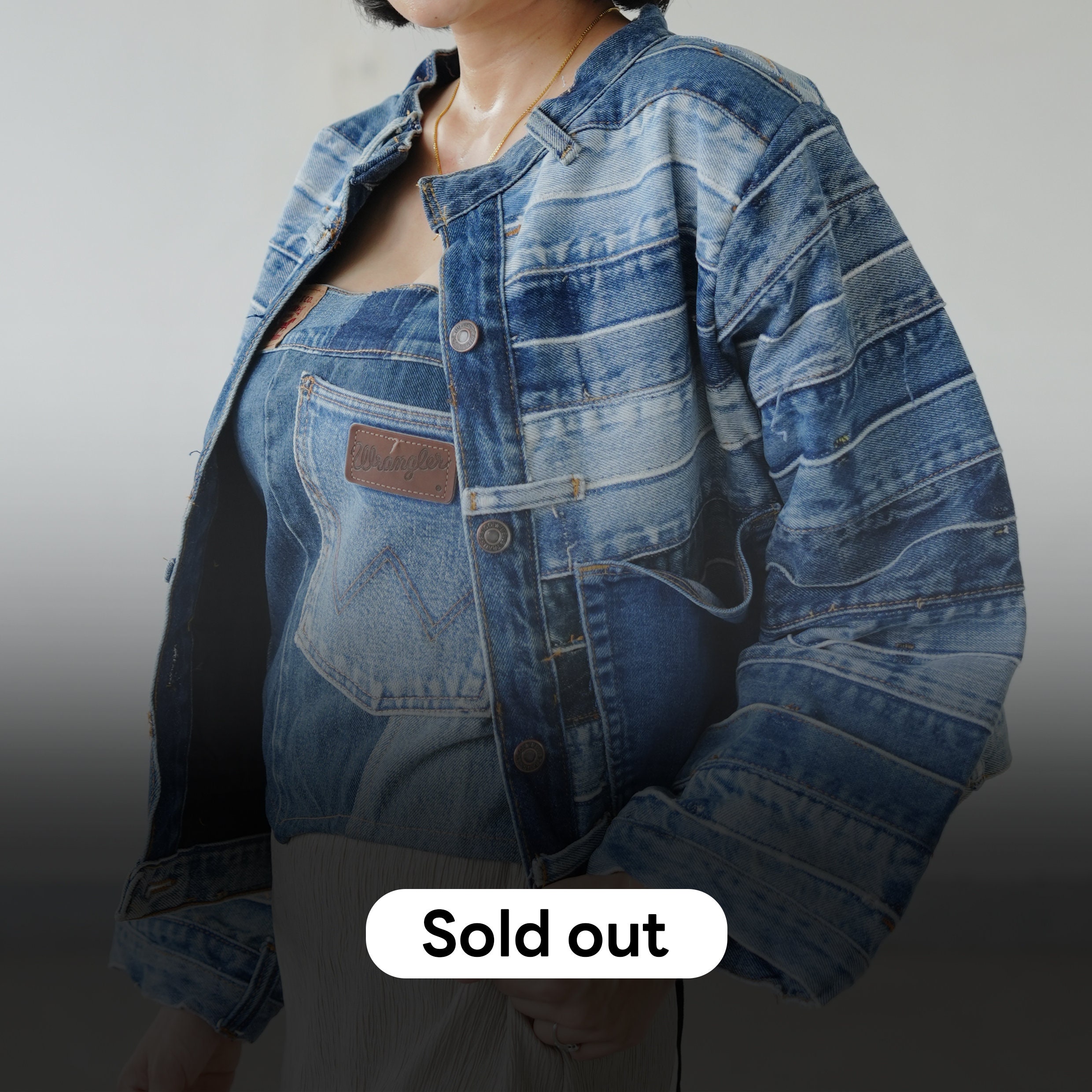 Denim Reworked Jacket Custommade/ Reworked Denim Patchwork / Vintage Levis Denim / HANDMADE High ...