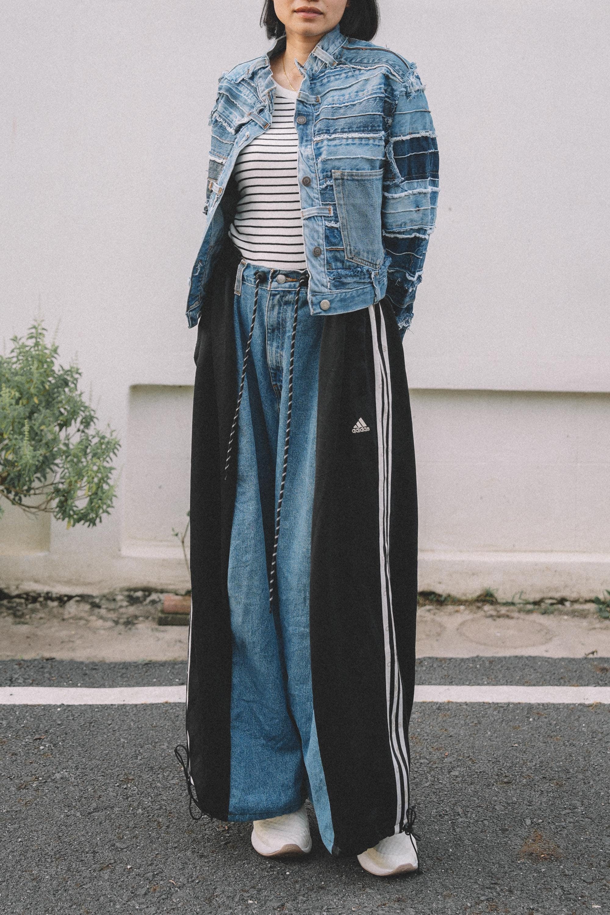 Denim Reworked Jacket Custommade/ Reworked Denim Patchwork / Vintage ...