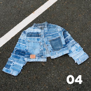 Denim Reworked Jacket Custommade/ Reworked Denim Patchwork / Vintage ...