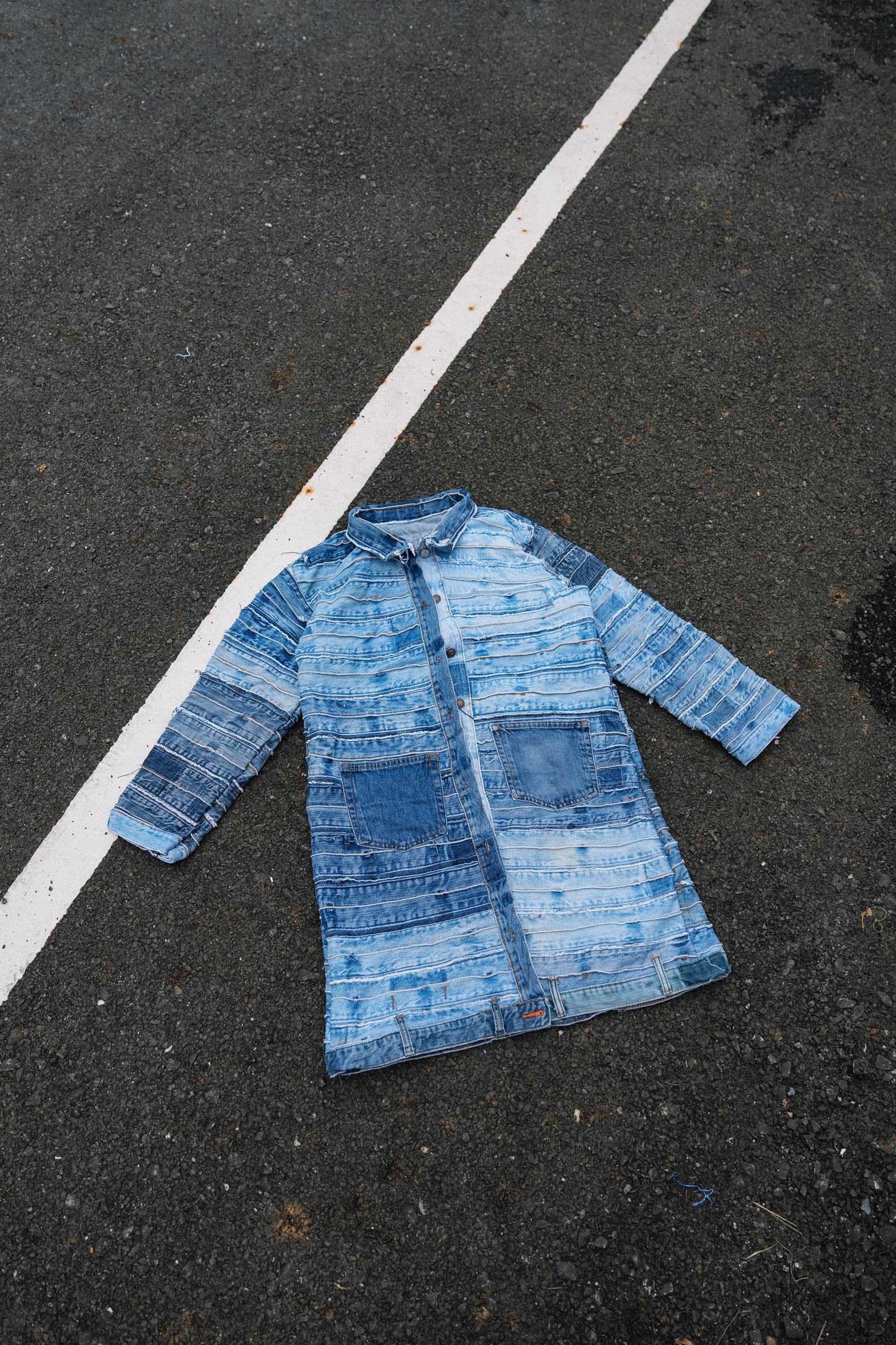 Denim Reworked Jacket Coat/ Reworked Denim Patchwork / Vintage Levis ...
