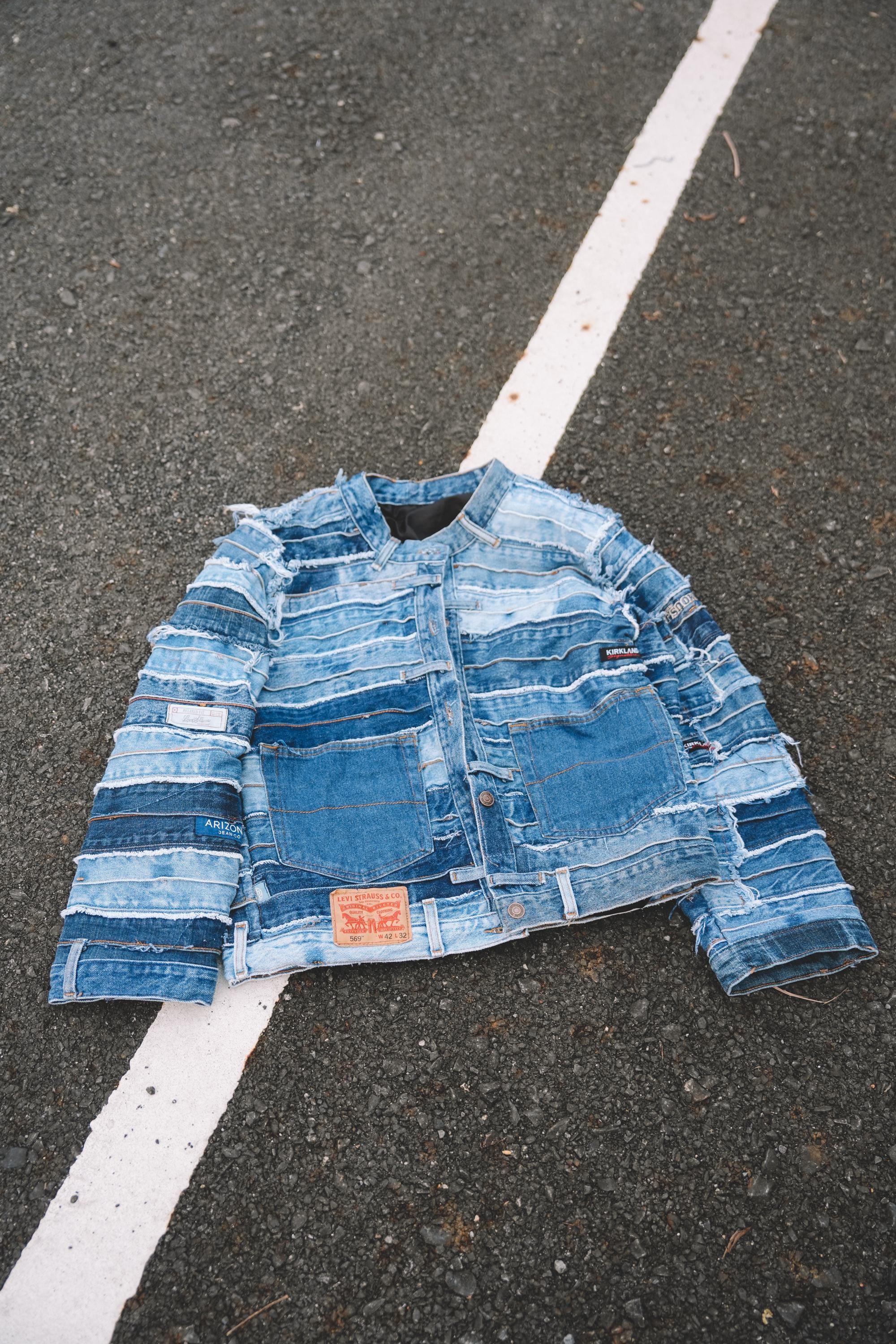 Denim Jacket Reworked / Reworked Denim Patchwork / Vintage Levis Denim ...