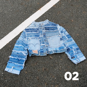 Denim Reworked Jacket Custommade/ Reworked Denim Patchwork / Vintage Levis Denim / HANDMADE High ...